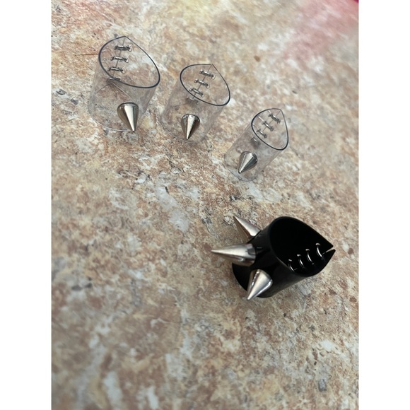 Jewelry | Handmade Pvc Spiked Rings | Poshmark